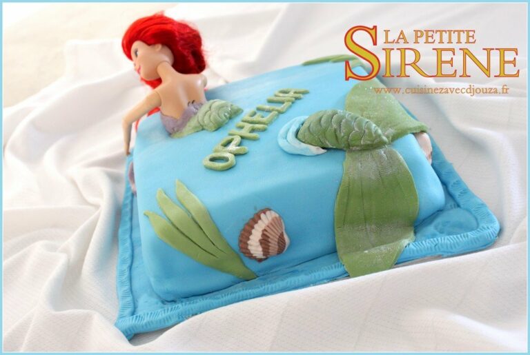 Gateau Ariel la Petite Sirene / Pate à sucre