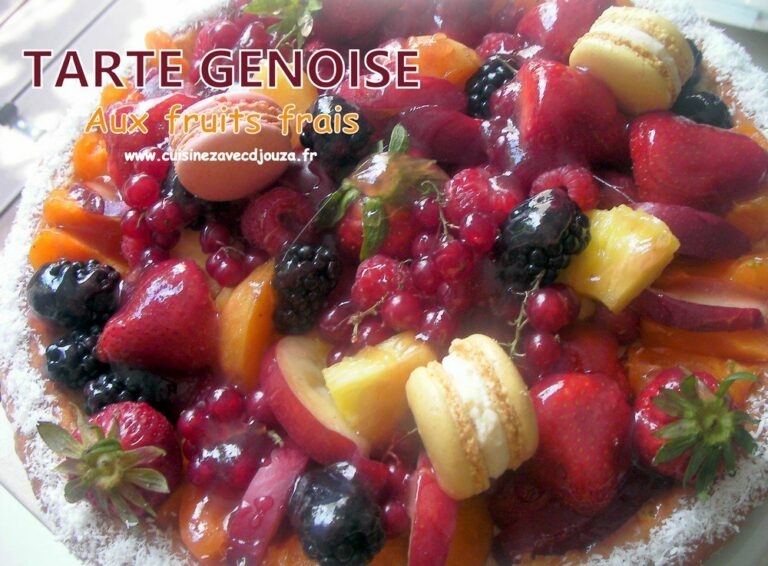 Recette Tarte génoise aux fruits frais de saison