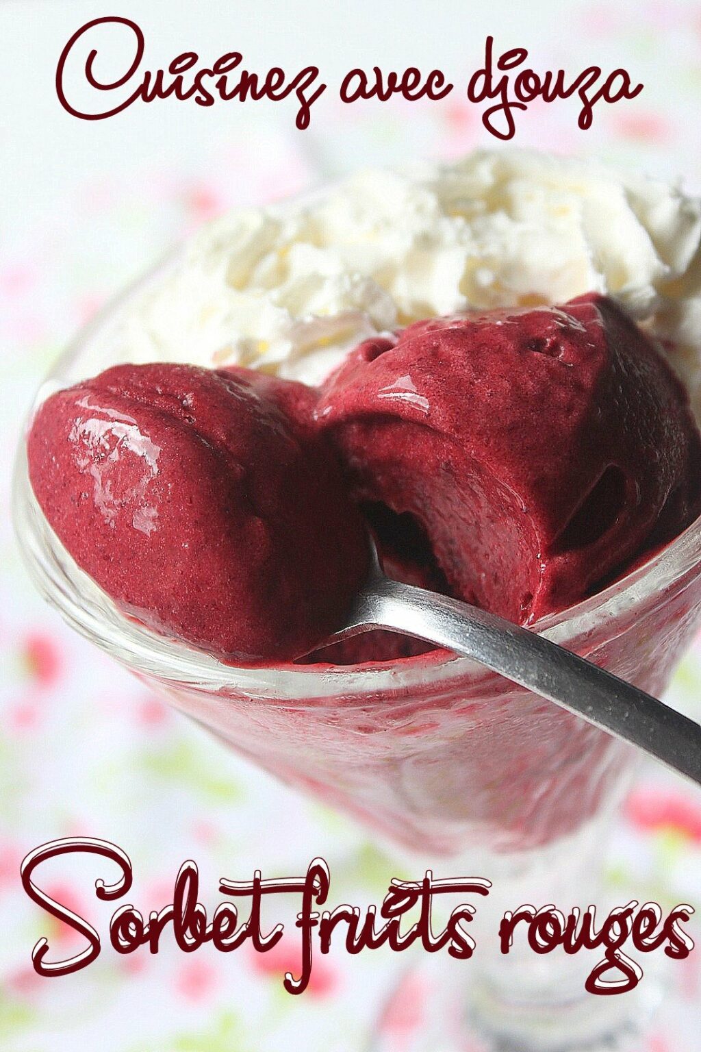Sorbet aux fruits rouges surgelés (sorbetière)