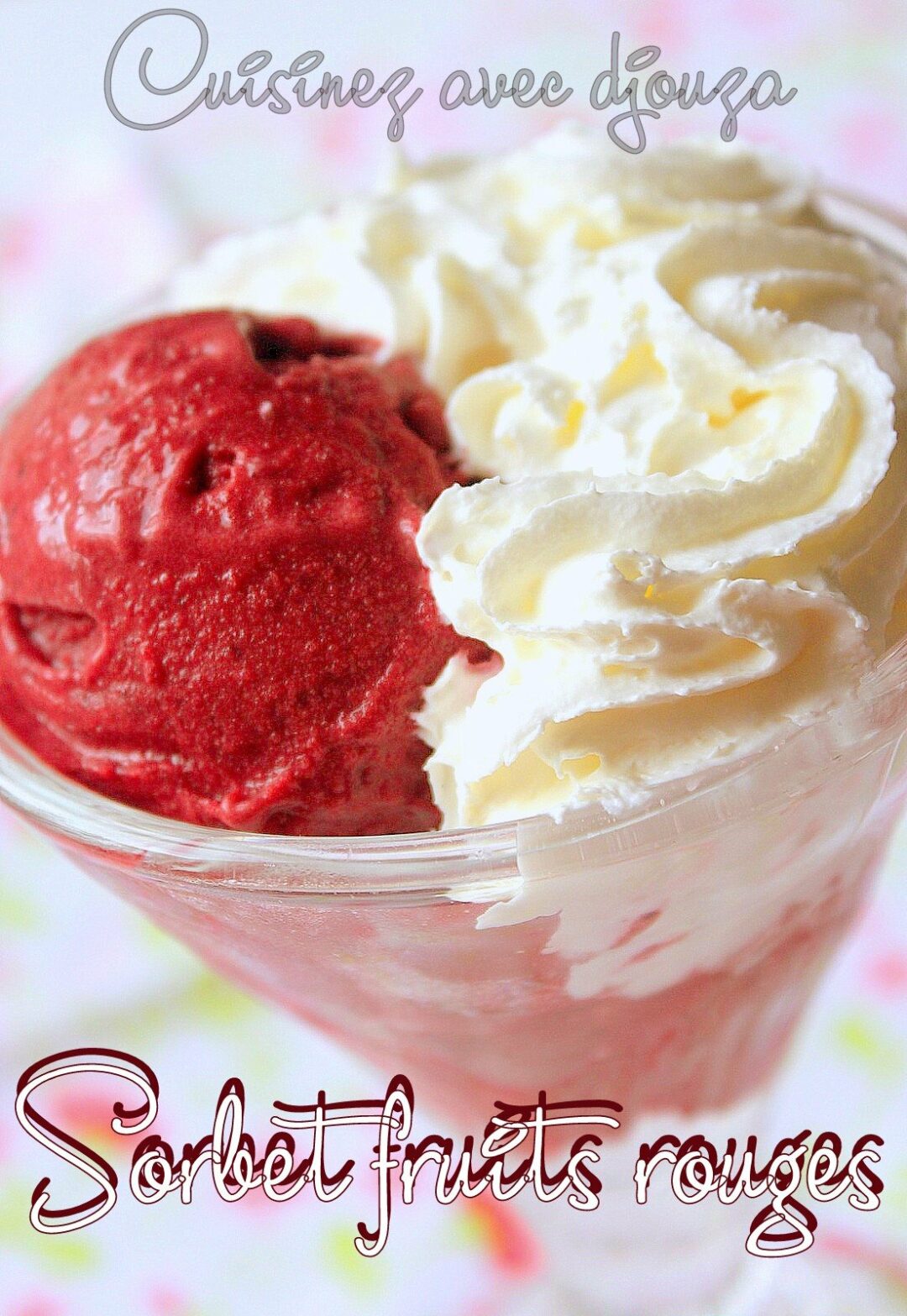 Sorbet aux fruits rouges surgelés (sorbetière)