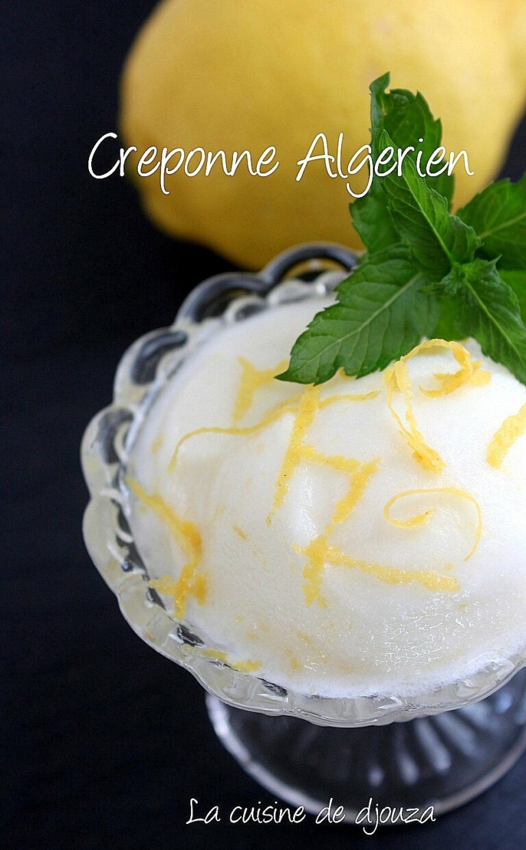 Glace Créponné Sorbet au Citron avec ou sans Sorbetière